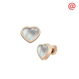 全新 CHOPARD 蕭邦 HAPPY HEARTS 耳環 839482-5301 18kt玫瑰金/珍珠母貝 粉紅金色